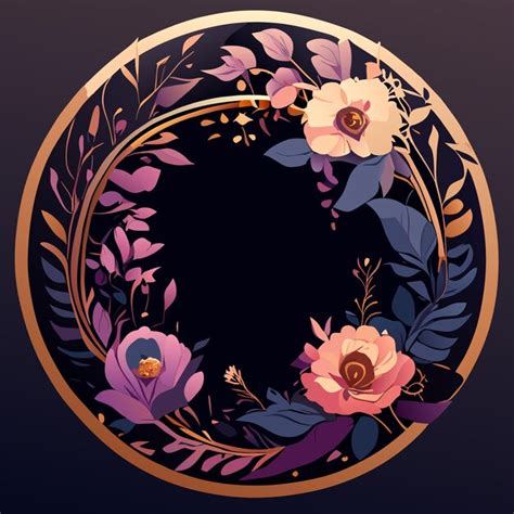 Premium Vector Spectral Saffron Handdrawn Floral Frame With