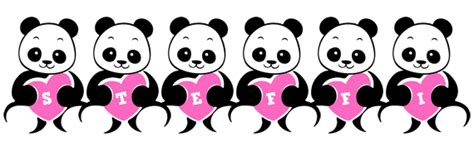 Steffi Logo Name Logo Generator Popstar Love Panda Cartoon