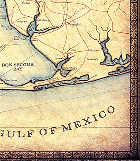 Mobile Bay Map Art C 1865 14 X 19 Civil War Etsy