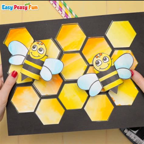 Honeycomb And Bees Craft Easy Peasy And Fun