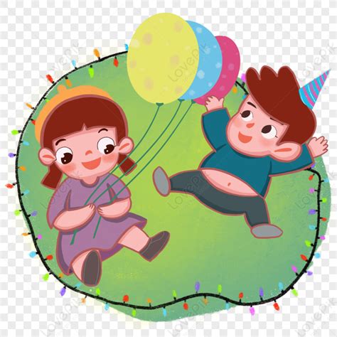 아이 풍선을 들고 Png 일러스트 무료 다운로드 Lovepik