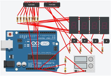 Fabiano Arndt Arduino Voltímetro Com Display De 7 Segmentos 74hc595