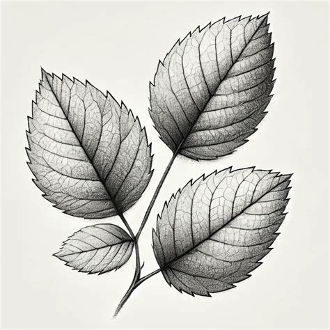 Листья розы рисунок для срисовки срисовки ру