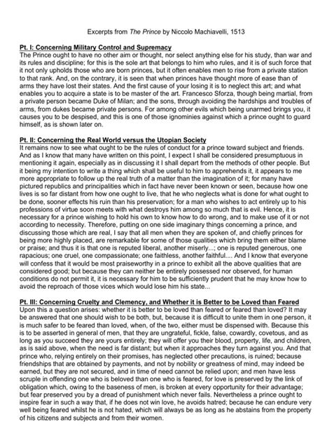 The Prince Reading Pdf The Prince