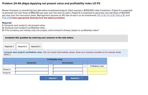 Solved Problem 24 4A Algo Applying Net Present Value And Chegg
