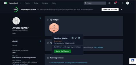 ayush kumar on linkedin 2star hackerrank
