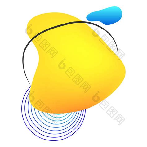 黄色的液体点有线条和圆圈动态彩色圆圈和自图片 包图网企业站