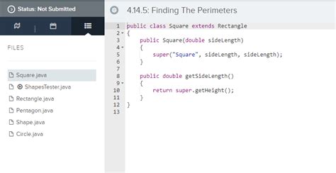 Solved Add An Abstract Method To The Shape Class