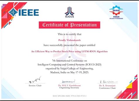 Vishnu Kanth On Linkedin 7th International Conference On Intelligent