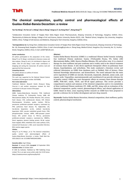 Pdf The Chemical Composition Quality Control And Pharmacological