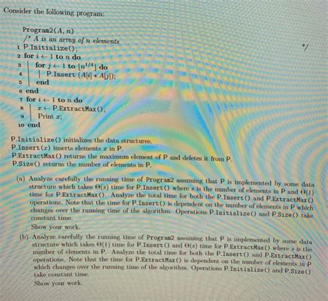 solved consider the following program program2 a n a