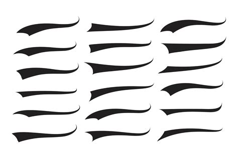 Text Tails Swoosh Baseball Sign Typography Font Curve Tail Font