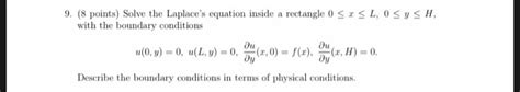 Solved 9 8 Points Solve The Laplaces Equation Inside A