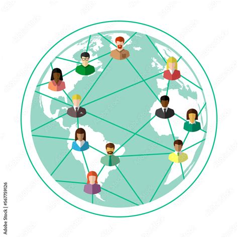 Global And Worldwide Network Concept Ethnically Diverse People