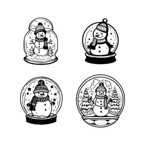 Premium Vector Vector Snow Globe Illustration Doodle
