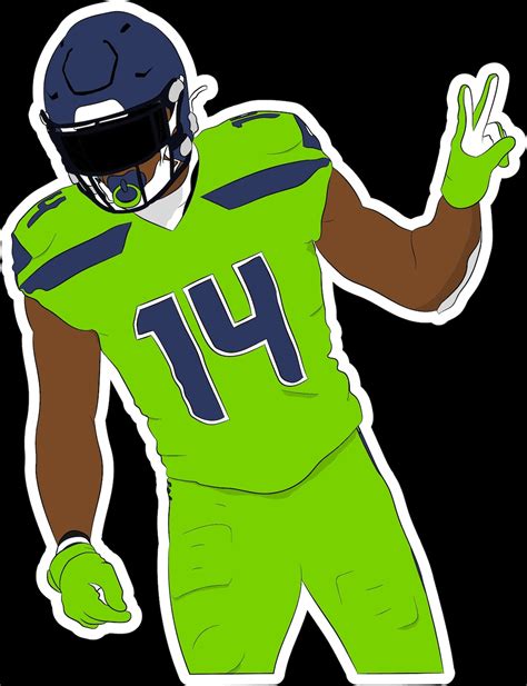 Dk Metcalf 14 Sticker Etsy