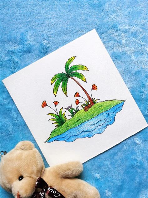 岛屿海边简笔画（推荐14张） 简笔画图片大全