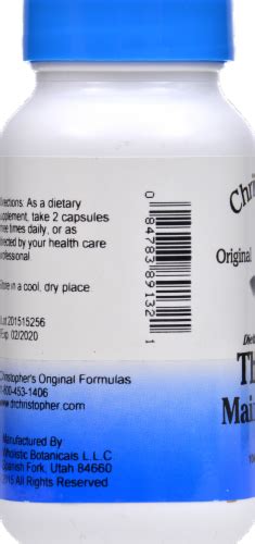 Christophers Thyroid Maintenance Formula 100 Ct Kroger