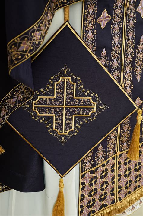 Blue Russian Style Orthodox Liturgical Vestments Clergy Vestments