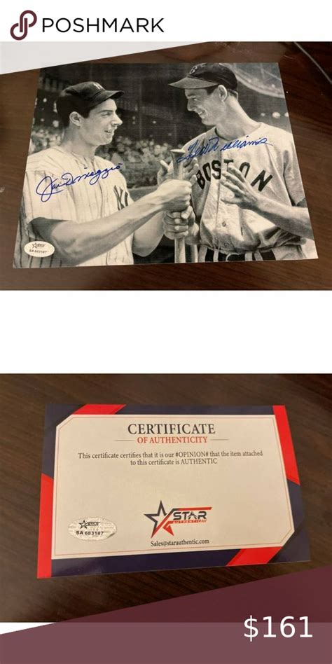 Joe Dimaggio Signed Autographed Joe Dimaggio Autograph Joes This Is