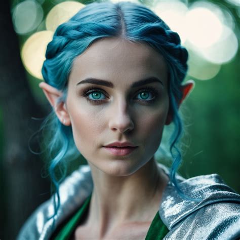 Female Elf In Silver Robe Stable Diffusion Online