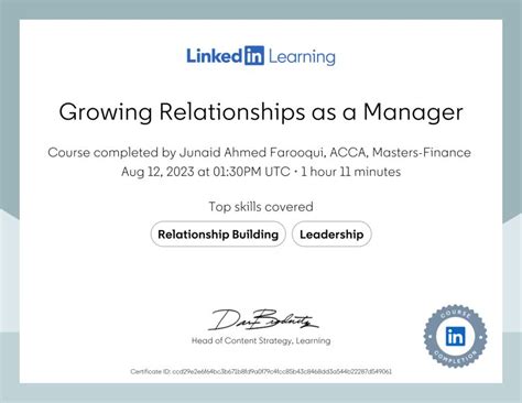 Junaid Ahmed Farooqui Acca Masters Finance On Linkedin Certificate Of Completion