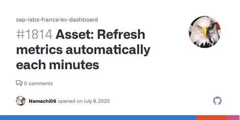 Asset Refresh Metrics Automatically Each Minutes · Issue 1814 · Sap Labs France Ev Dashboard