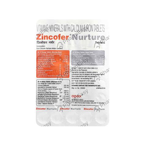Buy Zincofer Nurture Tab Online At Flat 18 Off Pharmeasy