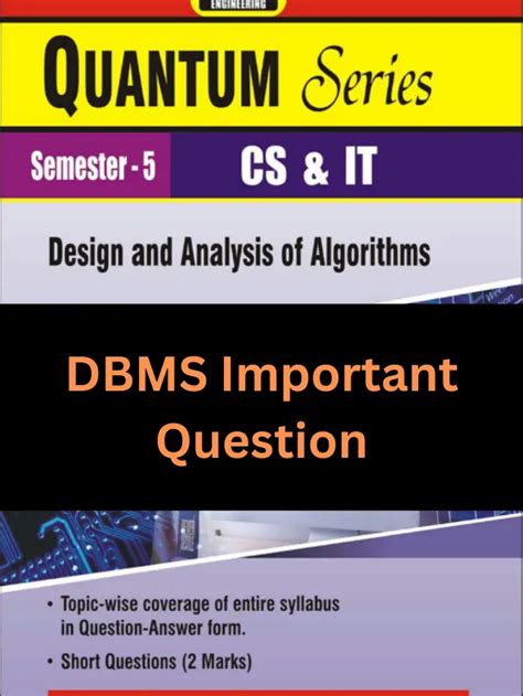 AKTU DBMS Important Questions For 2024 Exam Distiny Learn