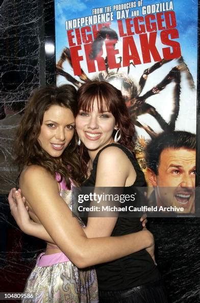 Kari Wuhrer And Scarlett Johansson During Eight Legged Freaks World