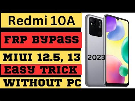 Redmi A Google Account Bypass Frp Bypass MIUI Android YouTube