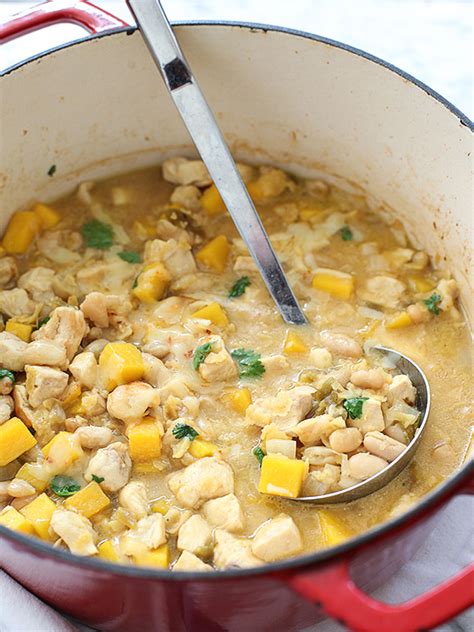 Easy White Bean Chicken Chili With Butternut Squash Foodiecrush