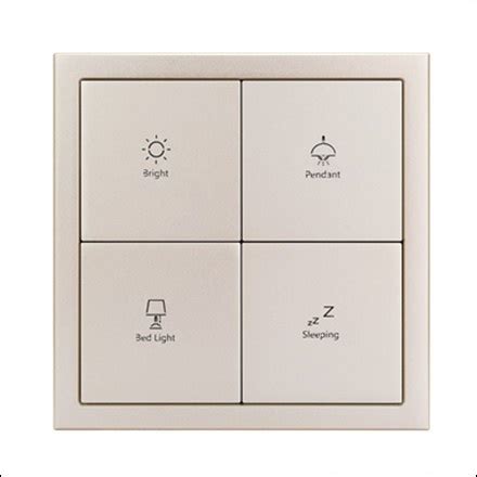 Home Automation Dubai Tile Series Button Panel4 Buttons Panel A