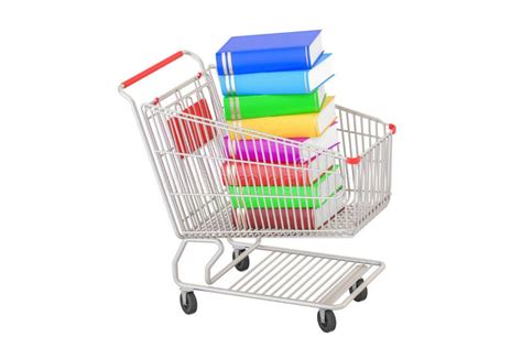 Books Shopping Cart Isolated White Stock Illustrations 88 Books