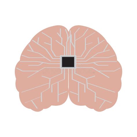 Isolated Brain Network Icon Artificial Intelligence Stock Vector