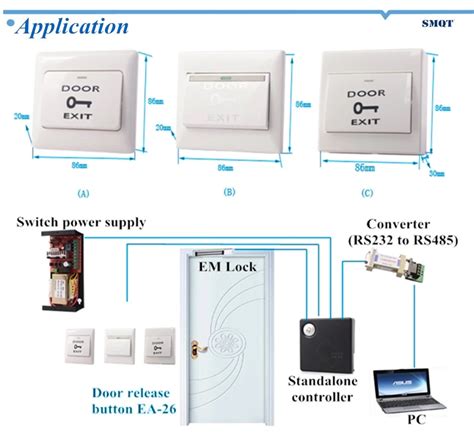 Plastic Door Release Button Door Push Button Door Release Button Door Switch Button