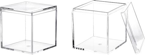 Buy Clear Acrylic Plastic Square Cube Dayaanee 2 Pack Small Plastic