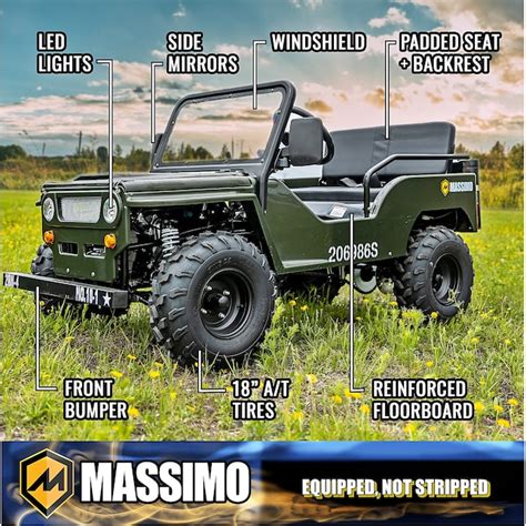 Massimo Gas Motorized Go Kart With 125cc Engine 9hp 28 Mph Top Speed
