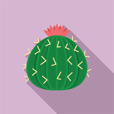 Desert Cactus Icon Flat Style 14544667 Vector Art At Vecteezy