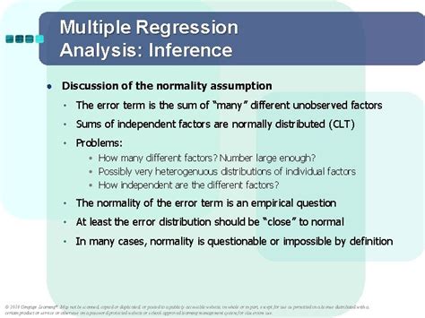 Chapter Multiple Regression Analysis Inference Cengage