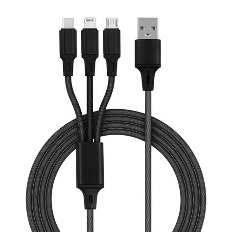 Kabel 3w1 Usb Usb Typ C Microusb Lightning 1m Hello Case Sklep