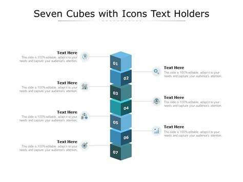 Seven Cubes With Icons Text Holders Ppt PowerPoint Presentation Infographic Template Information