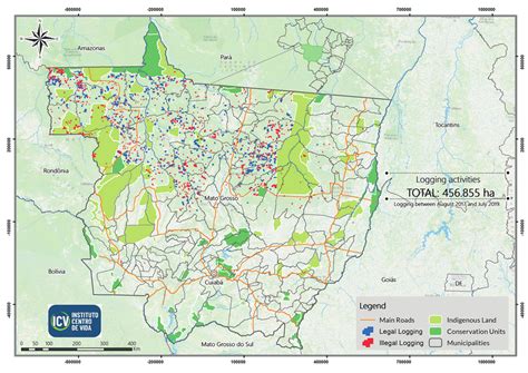 Spatial Distribution Of The Legal And Illegal Logging In Mato Grosso