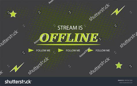 Green Offline Screen Hd Stream Overlay เวกเตอรสตอก ปลอดคาลขสทธ