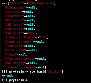 CSV Row And Hash Navigation Not Working Ruby Rails Stack Overflow