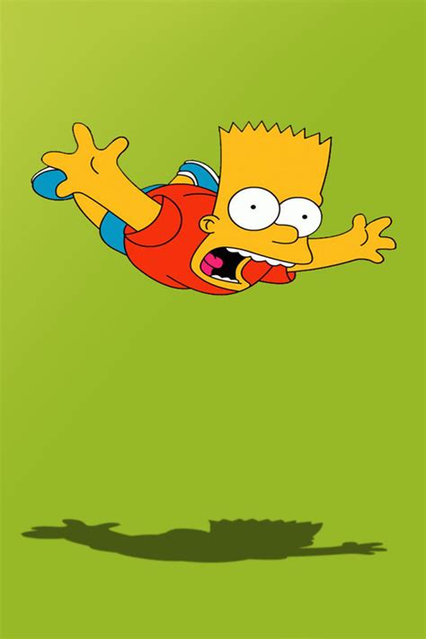 Iphone 5 Wallpapers Apple Iphone 5 Background Bart Simpson Skateboarding