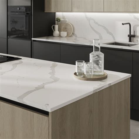 Howdens Eternal Calacatta Gold Quartz Worktop Calacatta Gold Quartz