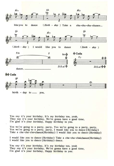 The Beatles Birthday Sheet Music Easy Sheet Music