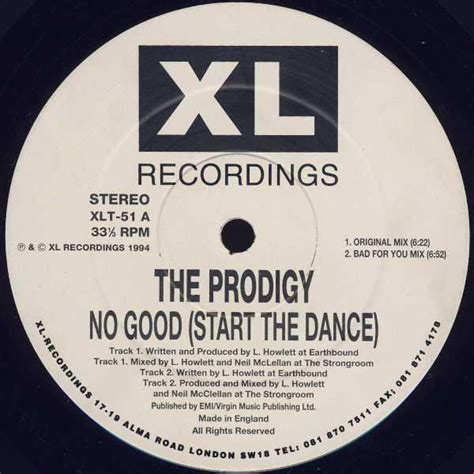 The Prodigy No Good Start The Dance 1994 Vinyl Discogs