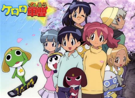 Safebooru Cherry Blossoms Dororo Everyone Giroro Highres Hinata Aki